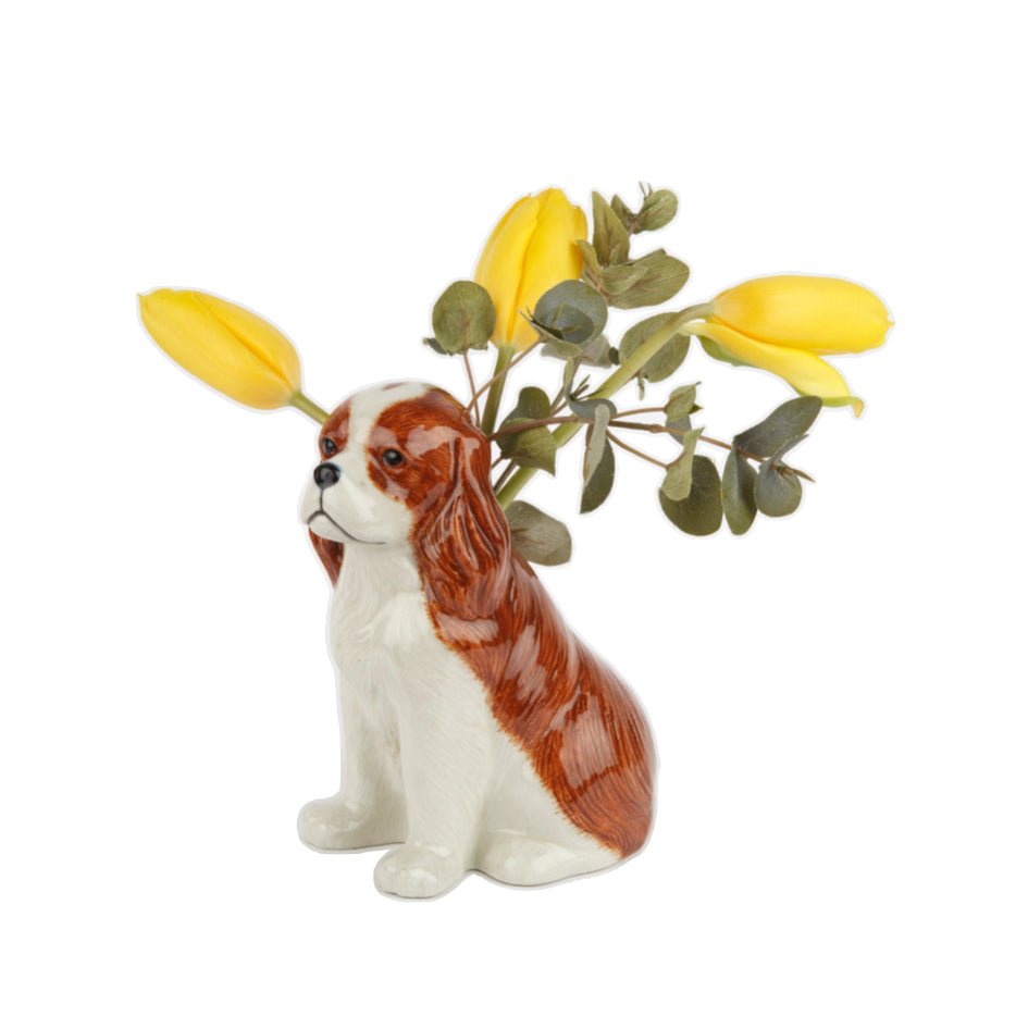 Cavalier King Charles Spaniel Flower Vase - Quail Ceramics – SuperMatique