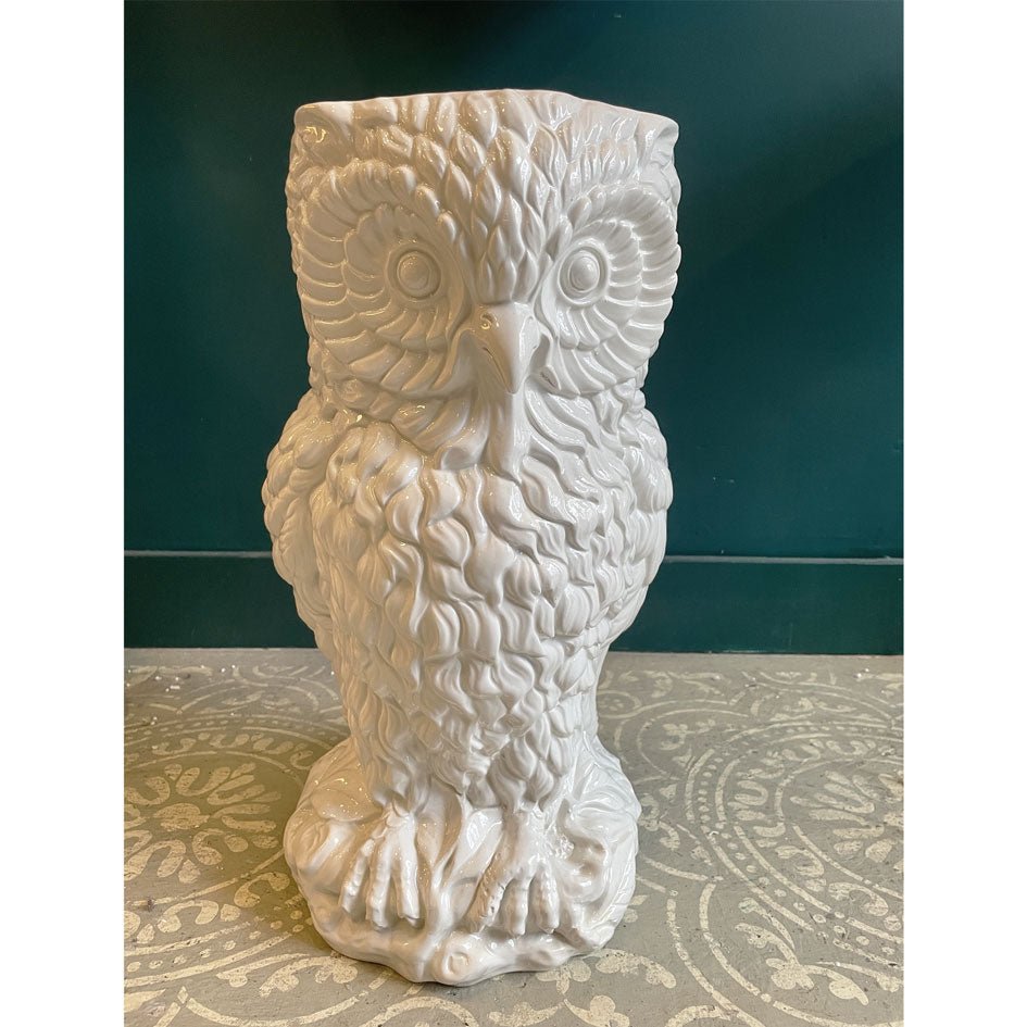 Grote Keramiek Vaas Witte Uil - SuperMatique